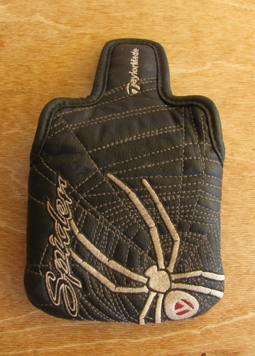 Mini Spider Mallet Putter Headcover Embroidered Logo Black White Red ...