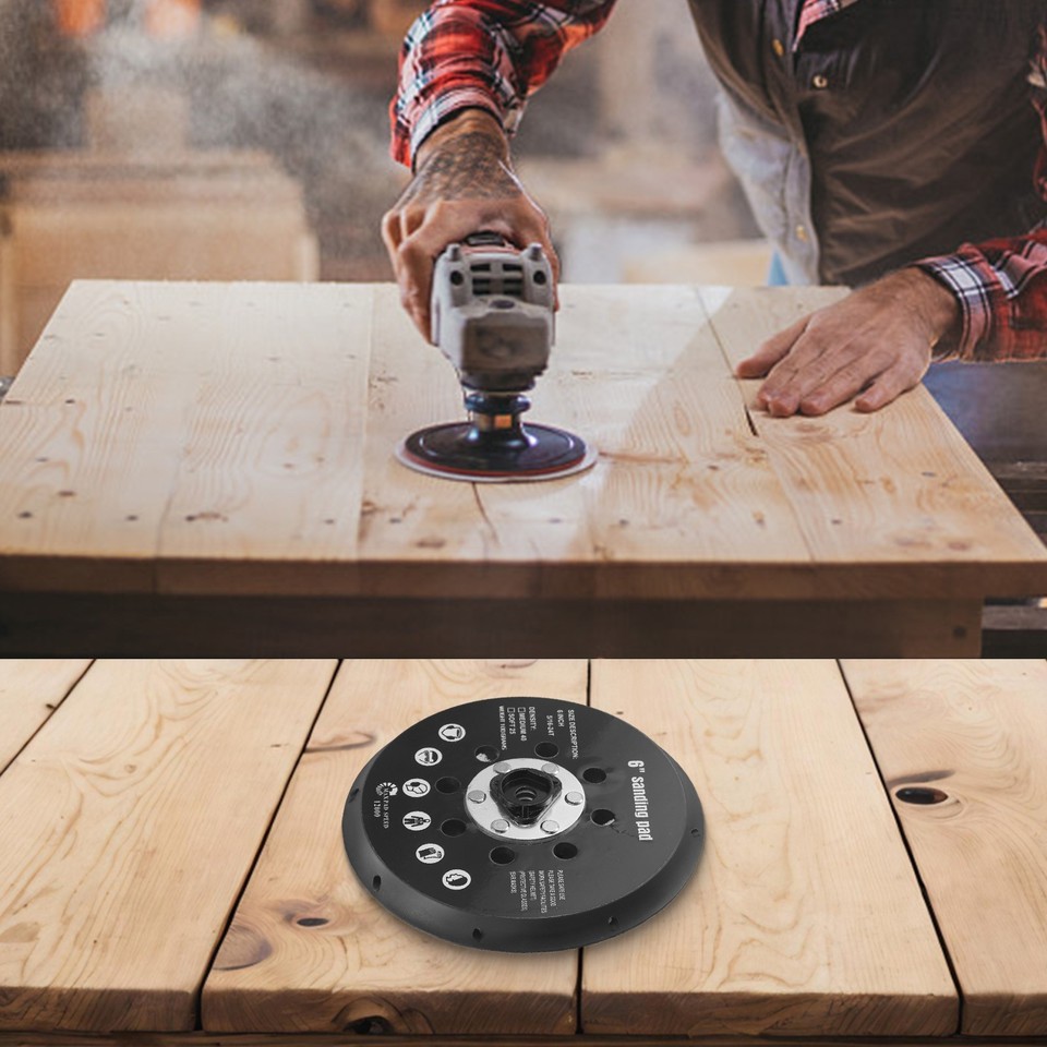 17 Holes Sander Backing Pad for 6 Inch Orbital Sanders Enhanced Dust ...