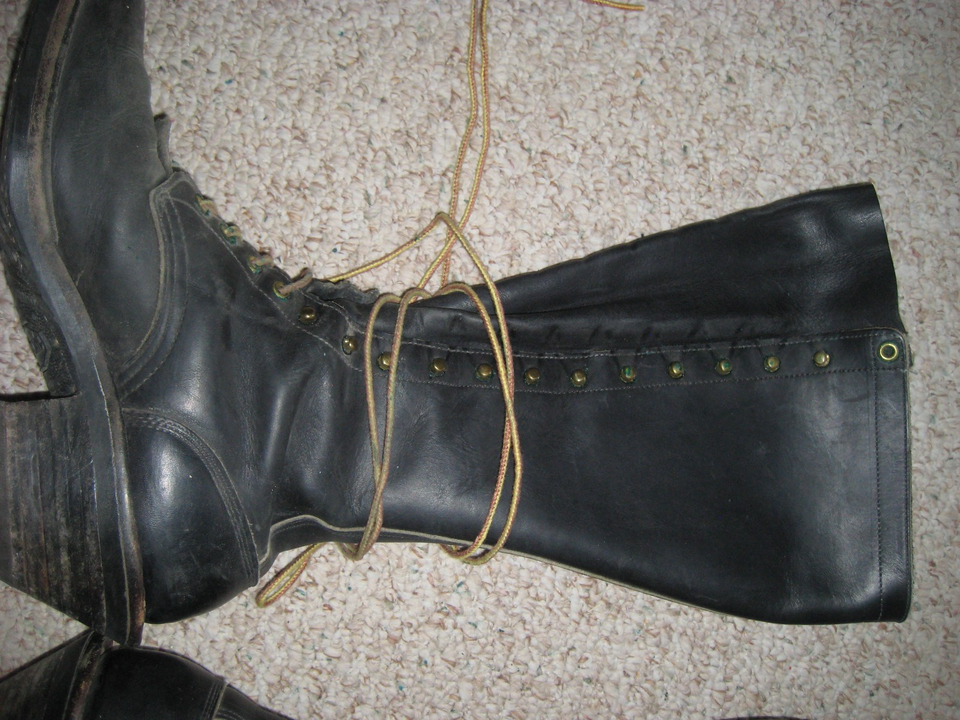 8D Whites Hathorn 17.5" Tall Lace Up Buckaroo Packers w/ Spur Ledge ...