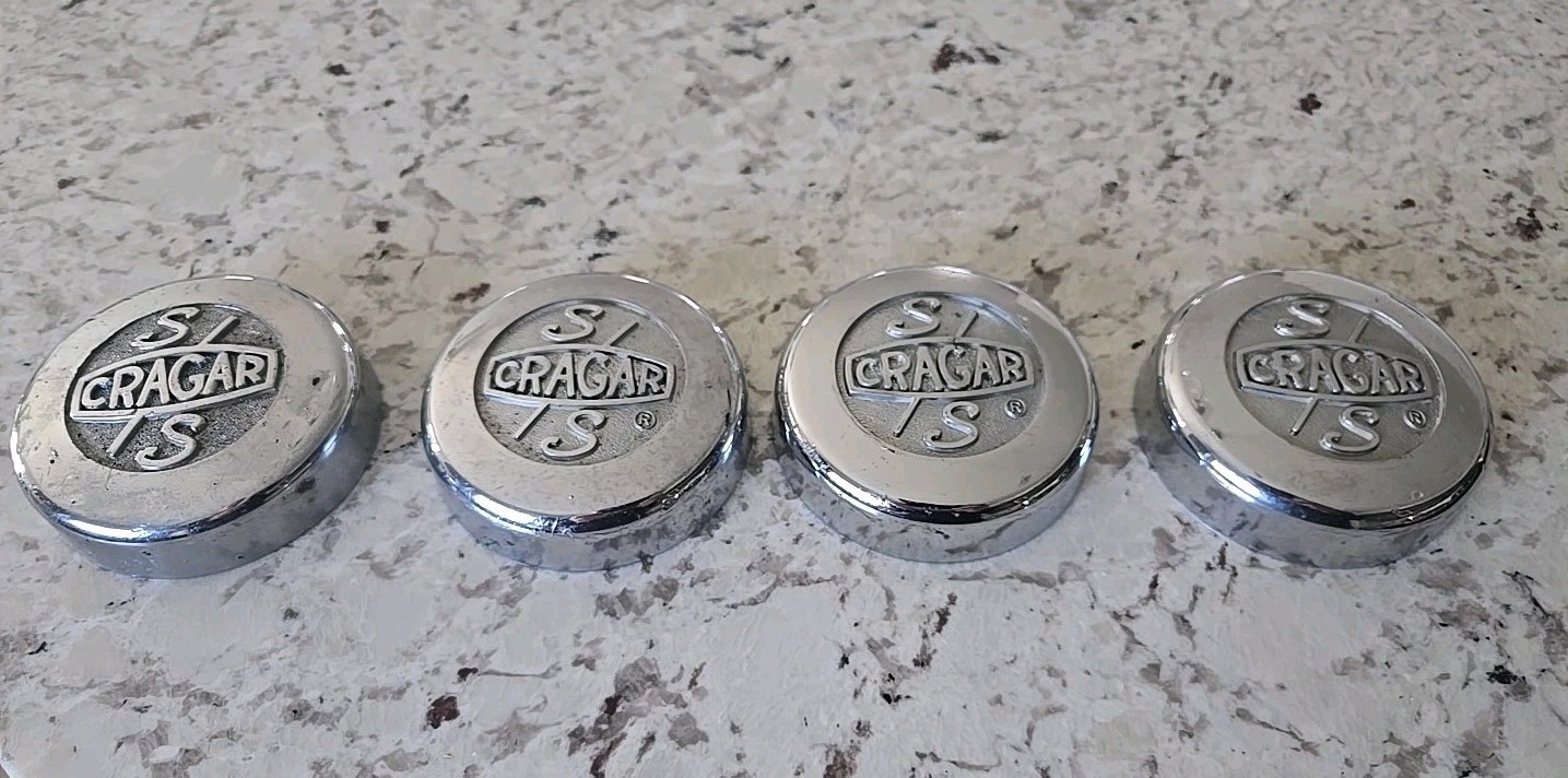 Set Of 4 Vintage Original SS Cragar Center Wheel Rim Cap Chrome Mag ...
