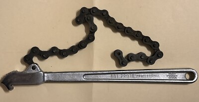 Vtg PROTO Professional USA ~ 801 Chain Wrench, Drop Forged Steel 12" L ...