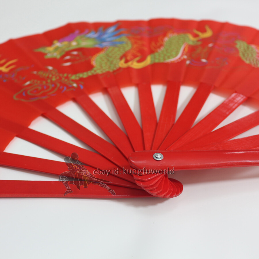 Beautiful Bamboo Tai chi Kung fu Fans with Dragon Martial arts Wushu ...