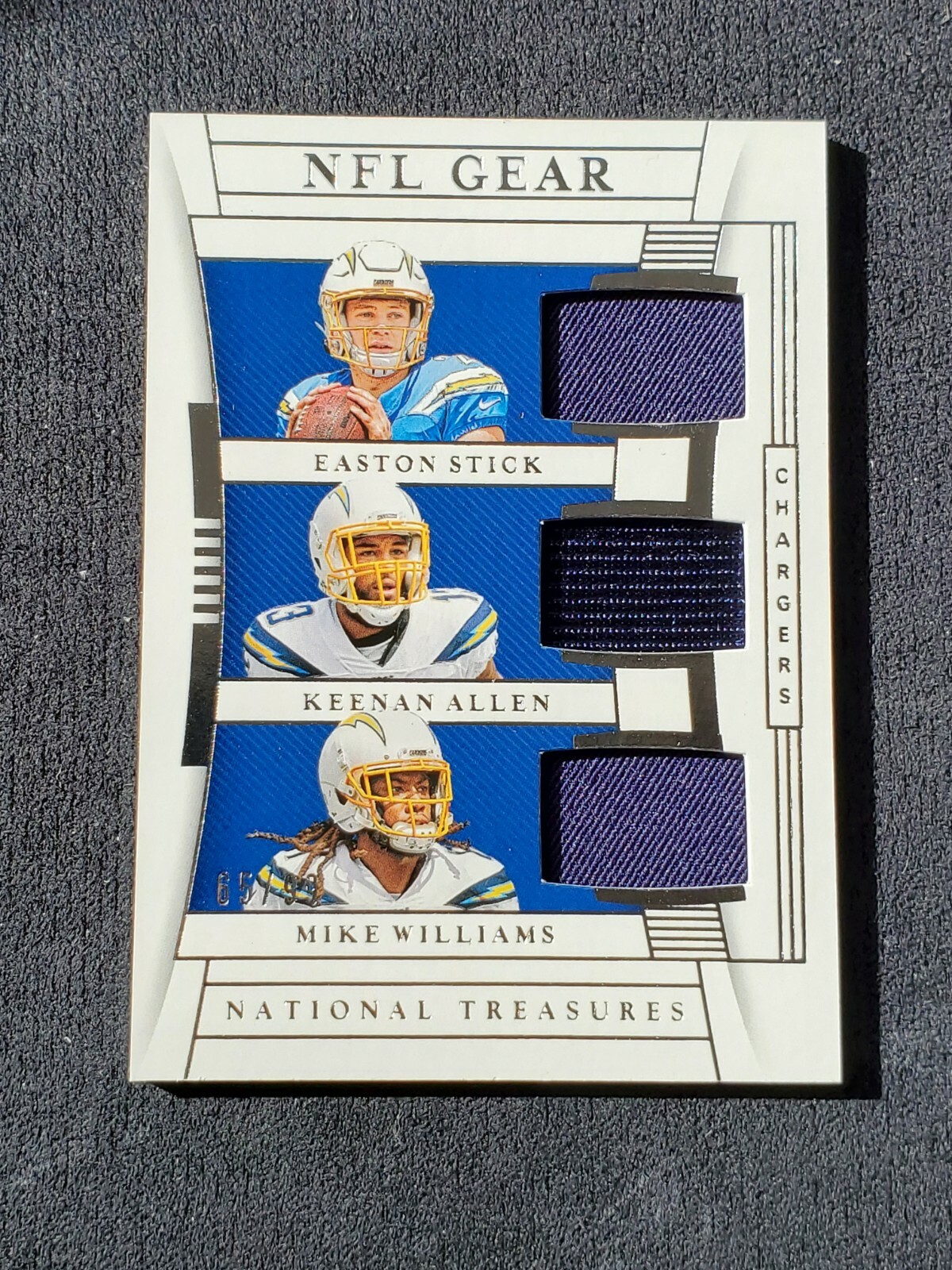2019 National Treasures NFL Gear Trio Material /99 Allen Stick Williams R6220J | eBay