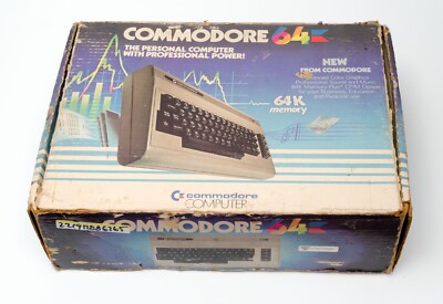 Commodore 64 Personal Computer VTG w/Original Box, Red Light Powers On ...
