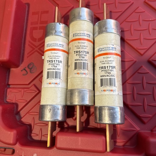 3 Lot Ferraz Shawmut Mersen TRS175R Tri-Onic Time-Delay/Class RK5 Fuse ...