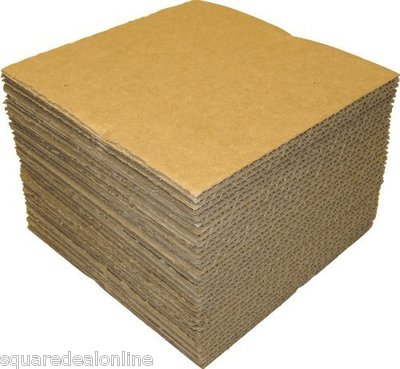 (50) Cardboard 12" Vinyl Record LP Shipping Pads Squares Inserts 12-7/ ...