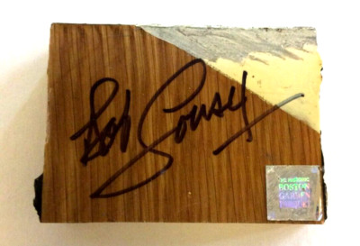 BOB Cousy Autographed original Boston Garden Parquet 3"x4" Brown ...