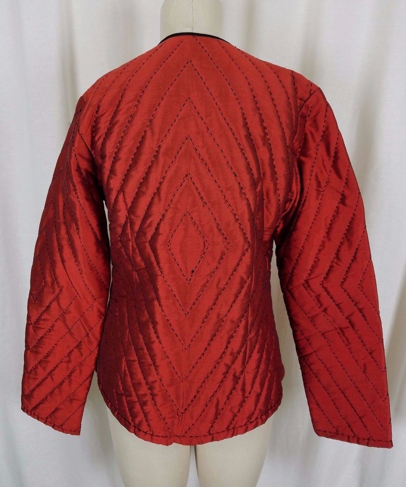 Shira Leah Chicago Quilted Mandarin Asian Inspired Changshan Jacket ...