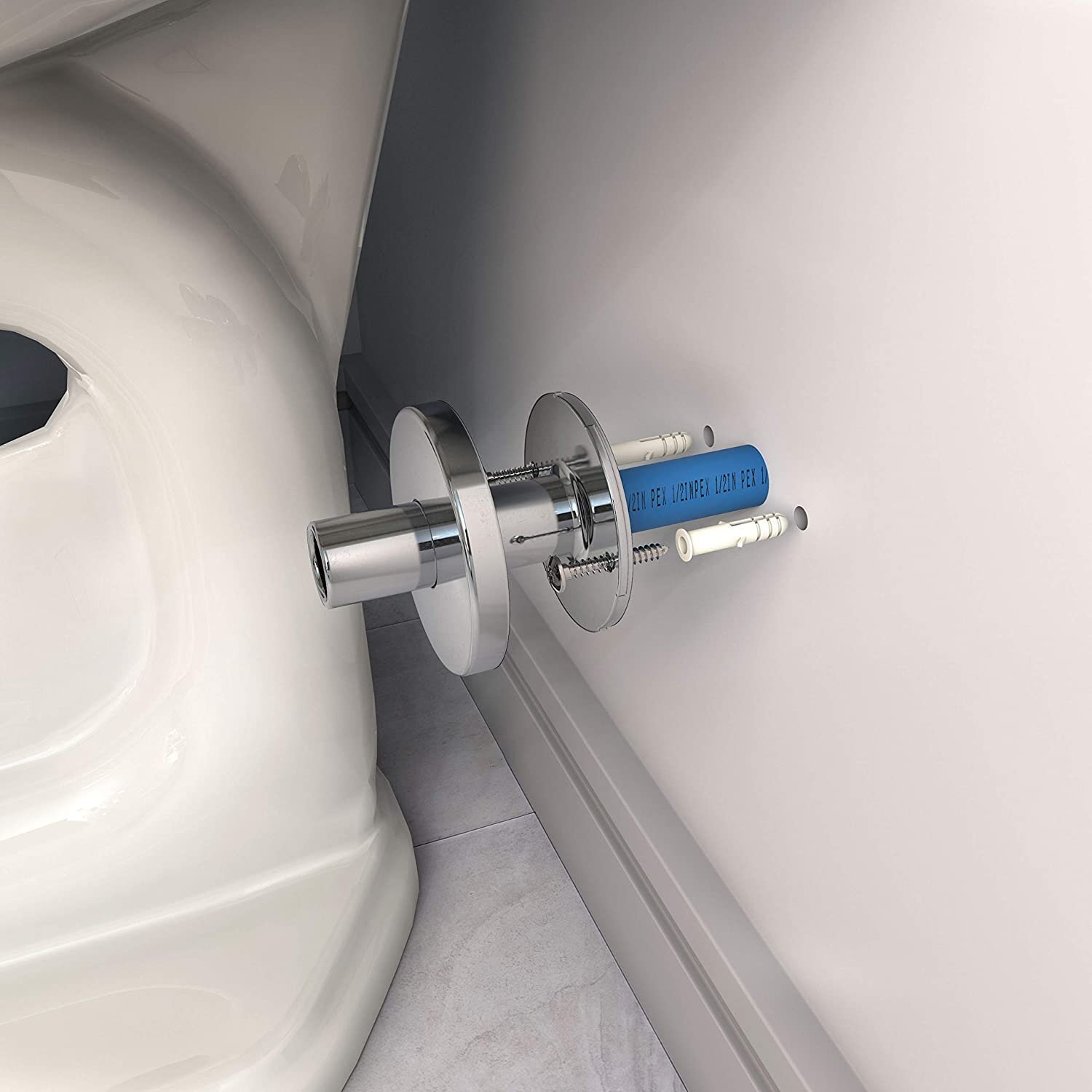 Keeney K857-30 PEX Stub-Out Support and Cover, Chrome | eBay