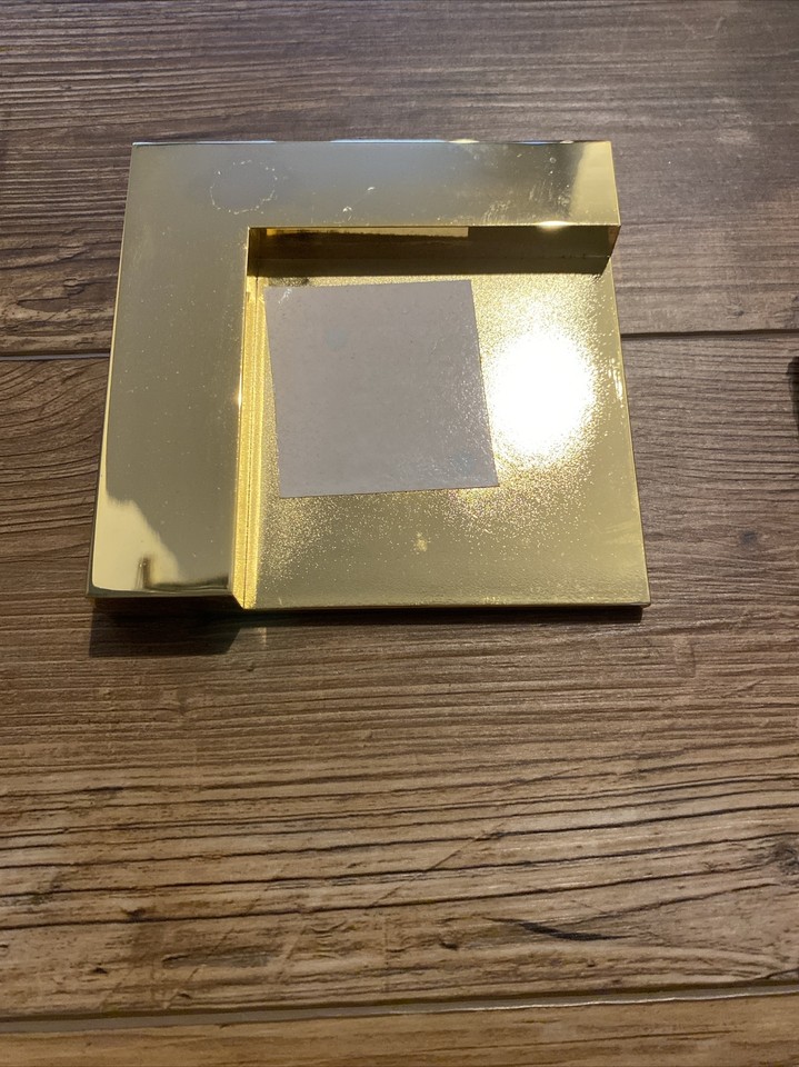Gold Plated Sticky Note Holder Size 4" by 4" Holds 3" by 3" Sticky ...