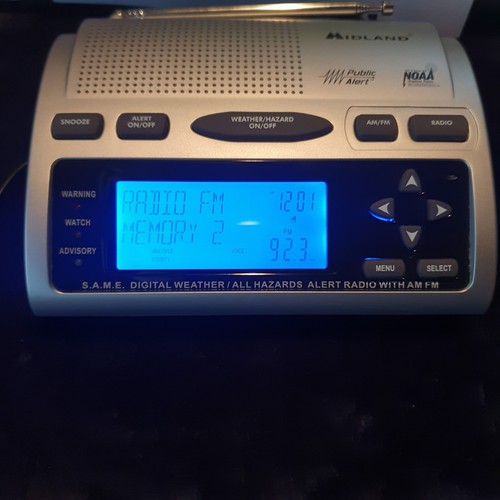 Midland WR-300 NOAA S.A.M.E. Digital Weather Radio w/Power Cord Great ...