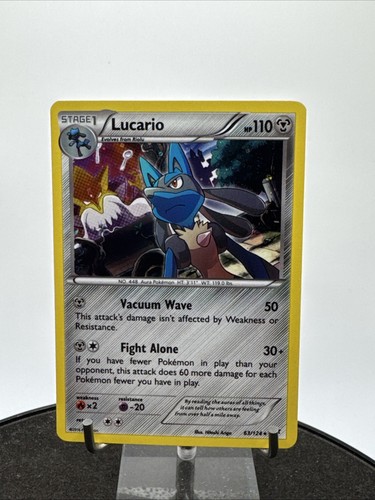 Lucario 63/124 NM Near Mint XY Fates Collide Holofoil Rare Holo Pokemon ...