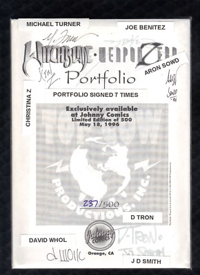 WITCHBLADE/WEAPON ZERO Portfolio #0 SIGNED by 7 (1996) Ltd Ed 237/500 ...