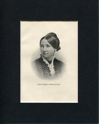 Lucy Ware Webb Hayes First Lady Original Engraving Book Photo Display ...