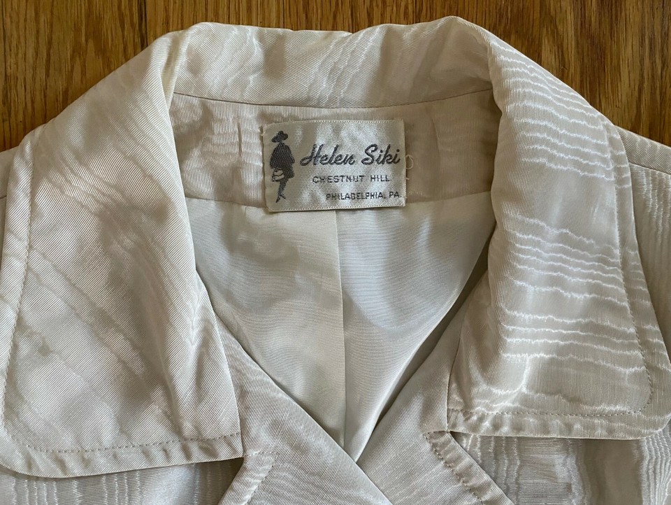 Vintage Lawrence of London Size 12 Ivory Trench Coat Weather Resistant ...