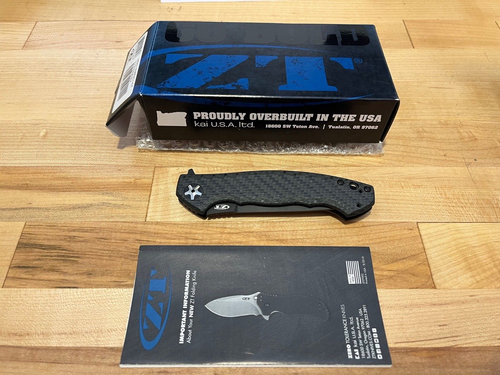 ZT Zero Tolerance Carbon Fiber CF Titanium S35VN ZT 0452GL Glow in the ...