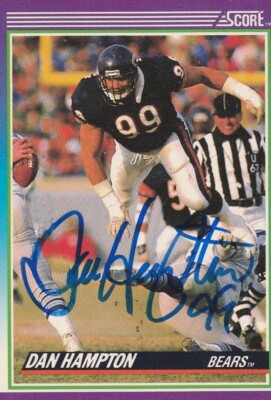 DAN HAMPTON CHICAGO BEARS SIGNED 1990 SCORE CARD #201 | eBay