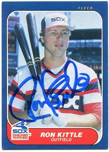 RON KITTLE Chicago White Sox Signed 1986 Fleer Card #210 1983 ROY and ...