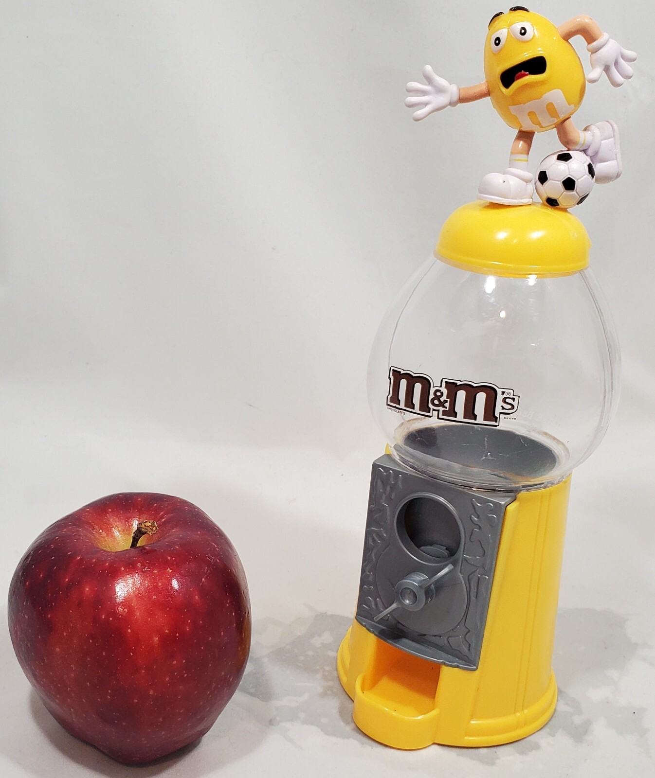 M&M'S Candy Dispenser Coin Bank Yellow M&M with Soccer Ball Football ...