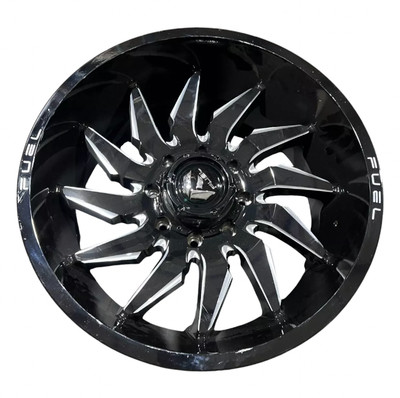(QTY 1) Fuel Saber D744 Gloss Black Milled Spokes Wheel Rim 22X10 8X180 ...