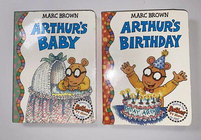 Two Arthur Board Books by Marc Brown - Arthur’s Birthday, Arthur’s Baby ...