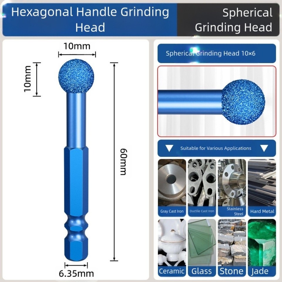 Hexagonal Grinding Heads Carving Bits Accurate And Finesse Secure Grip ...