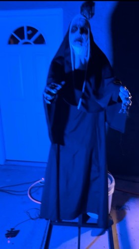 Custom animated, screaming the nun Halloween Haunted House prop | eBay
