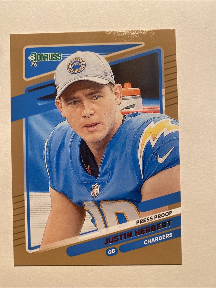 2021 Panini Donruss NFL Press Proof # 70 Justin Herbert Chargers | eBay