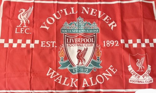 New Sealed Liverpool FC Flag Banner 3 X 5’ “ You’ll Never Walk Alone” 4 ...