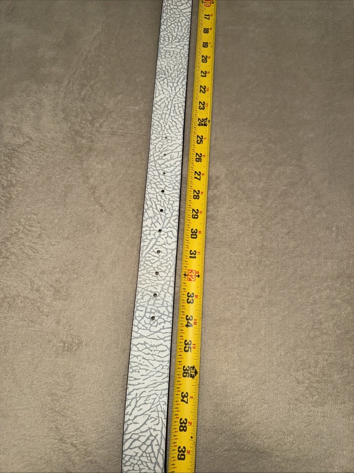 Nike Air Jordan Belt Gold Jumpman Buckle With White Elephant Print Belt ...