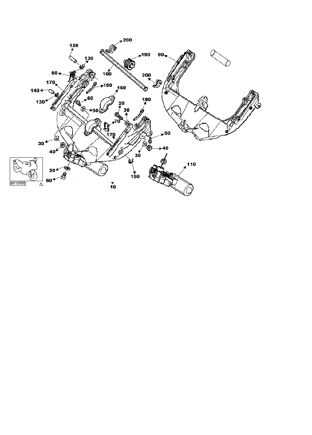 '96-'00 BMW R1100RT : Electric Windshield Adjuster Assy (46632313790 ...