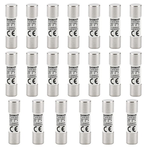 Ceramic Tube Cylindrical Fuse Link RT14 RT18 R015 10mm x 38mm AC 500V ...