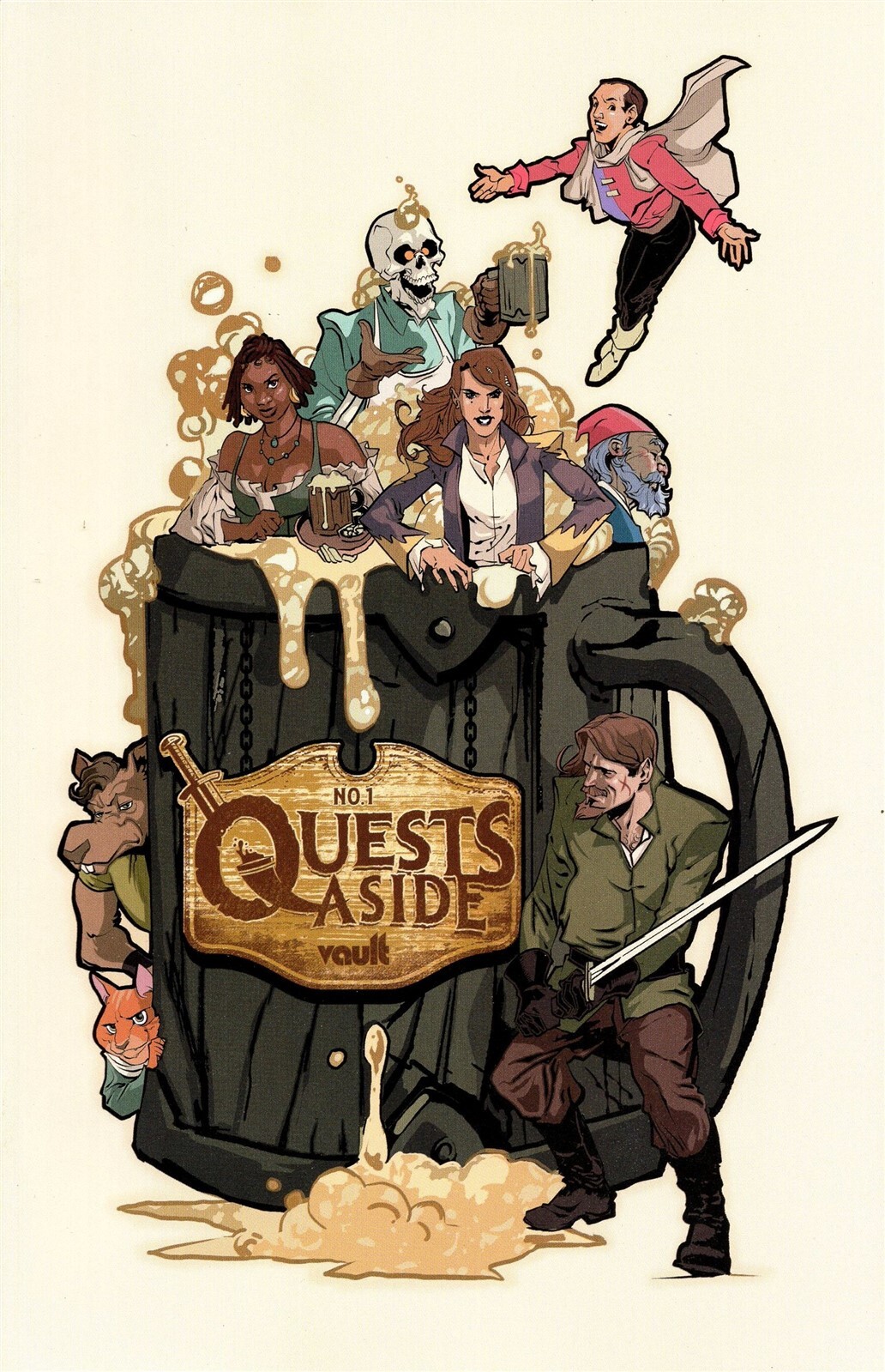 Quests Aside #1 cover C Gooden 5 copy incentive variant Vault fantasy comic | eBay