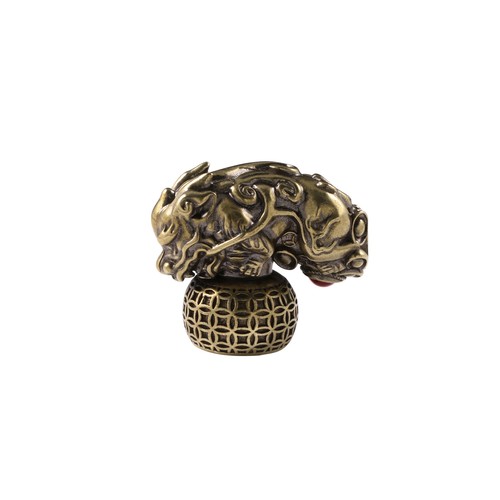 Solid Brass Pixiu Pipe Figurine Small Statue Home Ornament Collectibles ...