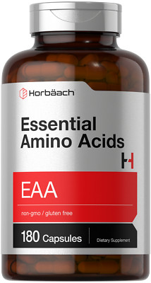 Essential Amino Acids | EAA Supplement | 180 Capsules | Non-GMO | by ...