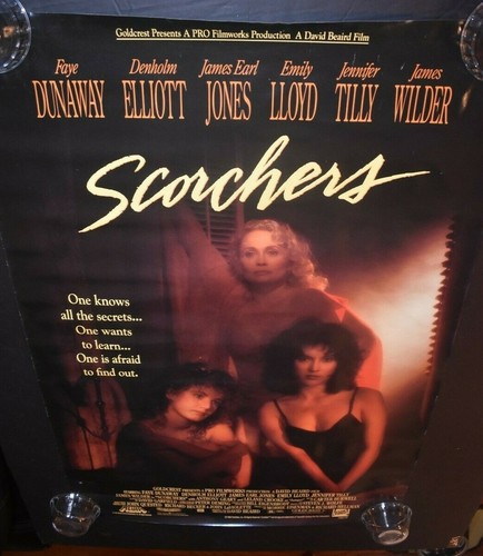 Scorchers 1992 Original Vintage One Sheet Movie Poster VHS Faye Dunaway ...