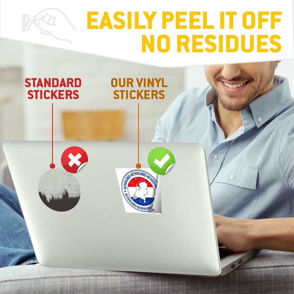2 x Square Stickers 10 cm - The Netherlands Map Travel Holland Cool ...