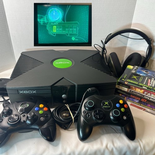 Original Xbox Game Console Bundle w/ 7 Games, Extra Wireless Controller ...