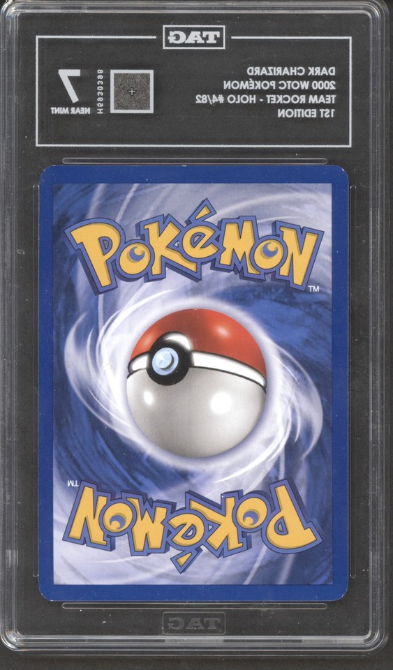 2000 Dark Charizard Holo WOTC Promo Team Rocket 4/82 1st Edition Tag 7 ...