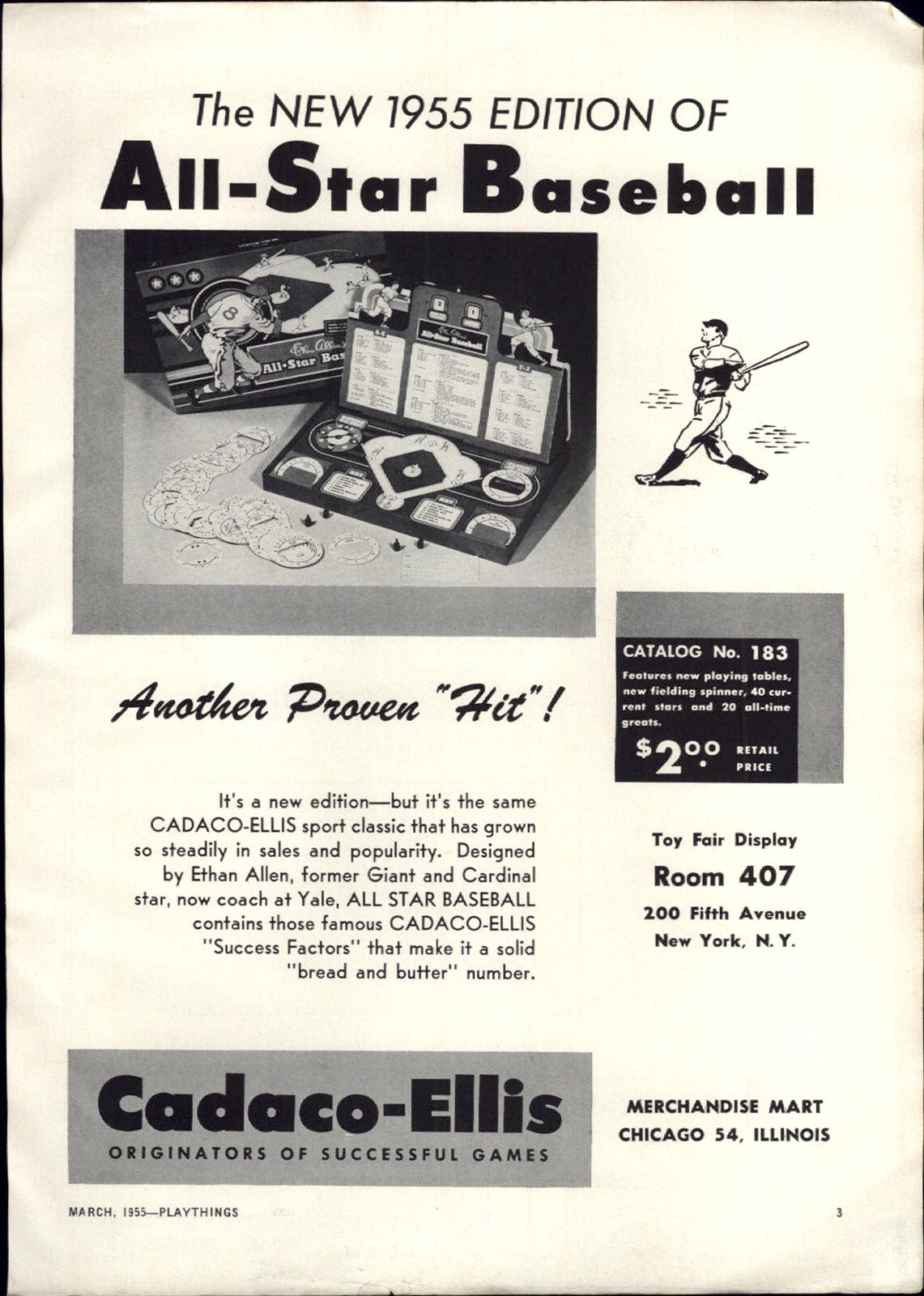 1955 PAPER AD Cadaco Ellis All Star Baseball Board Game | eBay