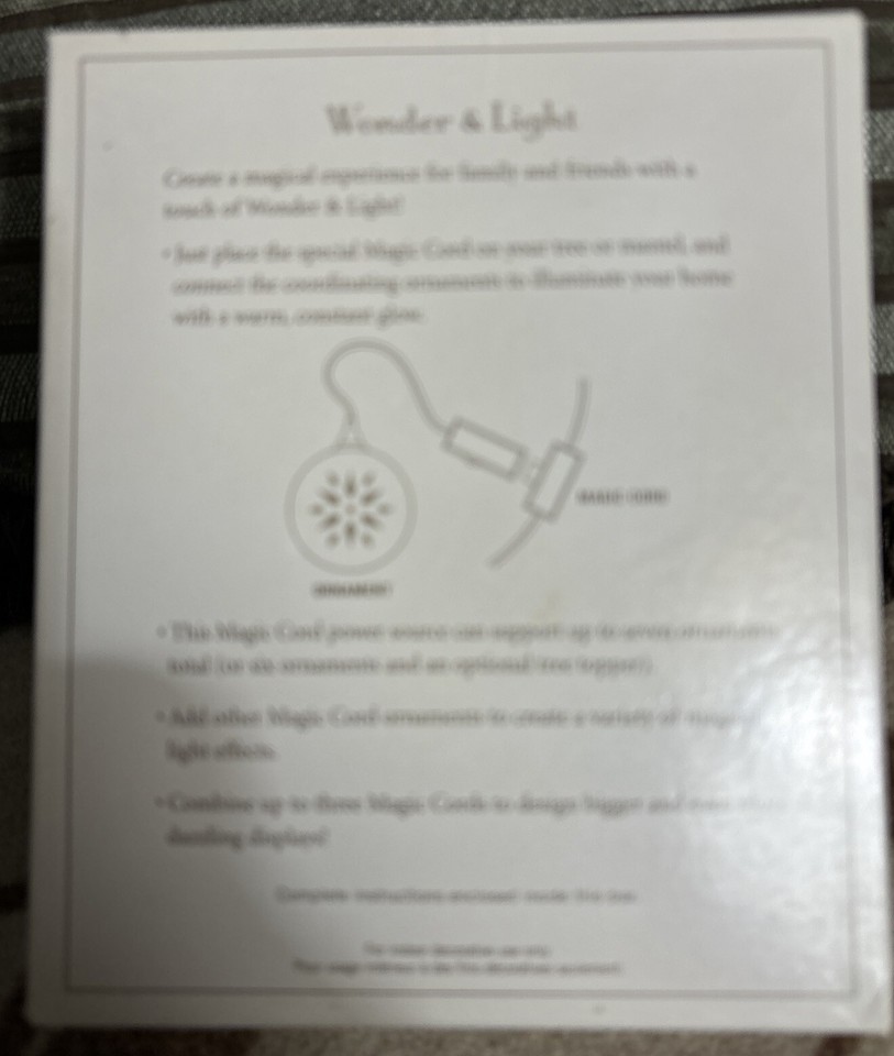 Hallmark Keepsake Wonder and Light MAGIC CORD Powers 7 Ornaments, Power ...