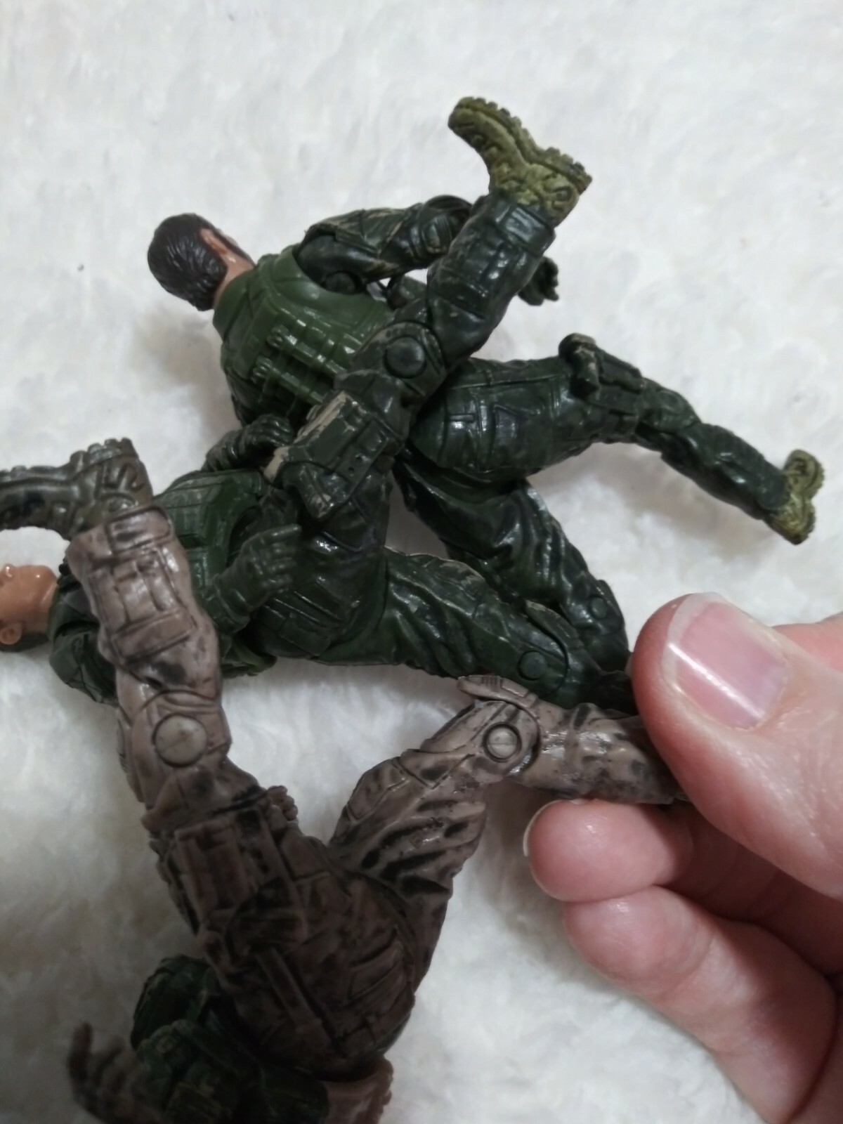 Blue box Plastic Army Men Figure Lot of 3 Mix BlueBox soldiers military ...