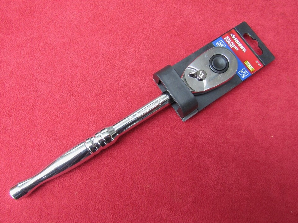 NEW! HUSKY 1/2" Dr. Fine Tooth Full Polish Ratchet Wrench 72 Teeth Part ...