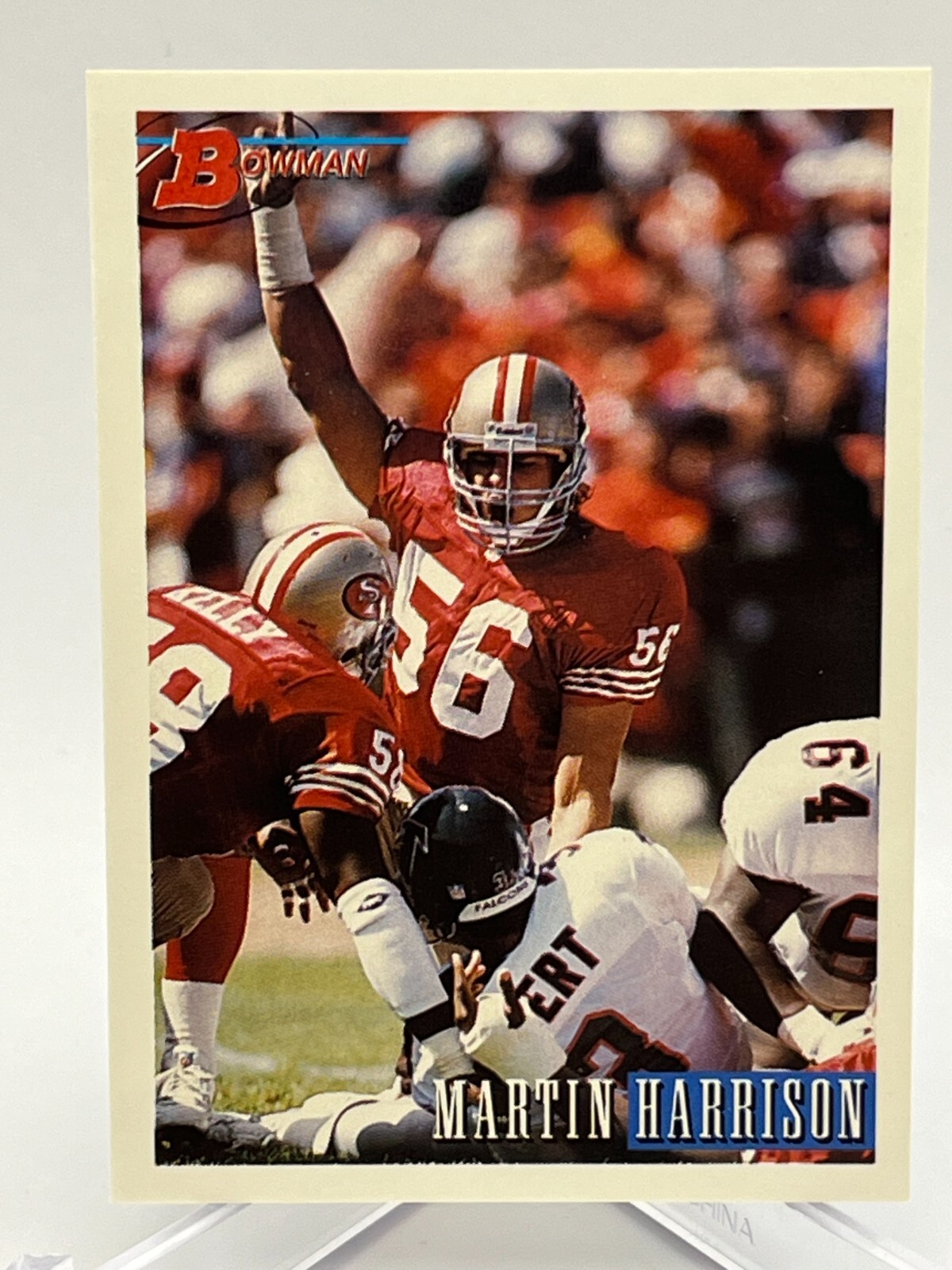 1993 Bowman NFL Football Card #127 Martin Harrison LB #56 San Francisco ...