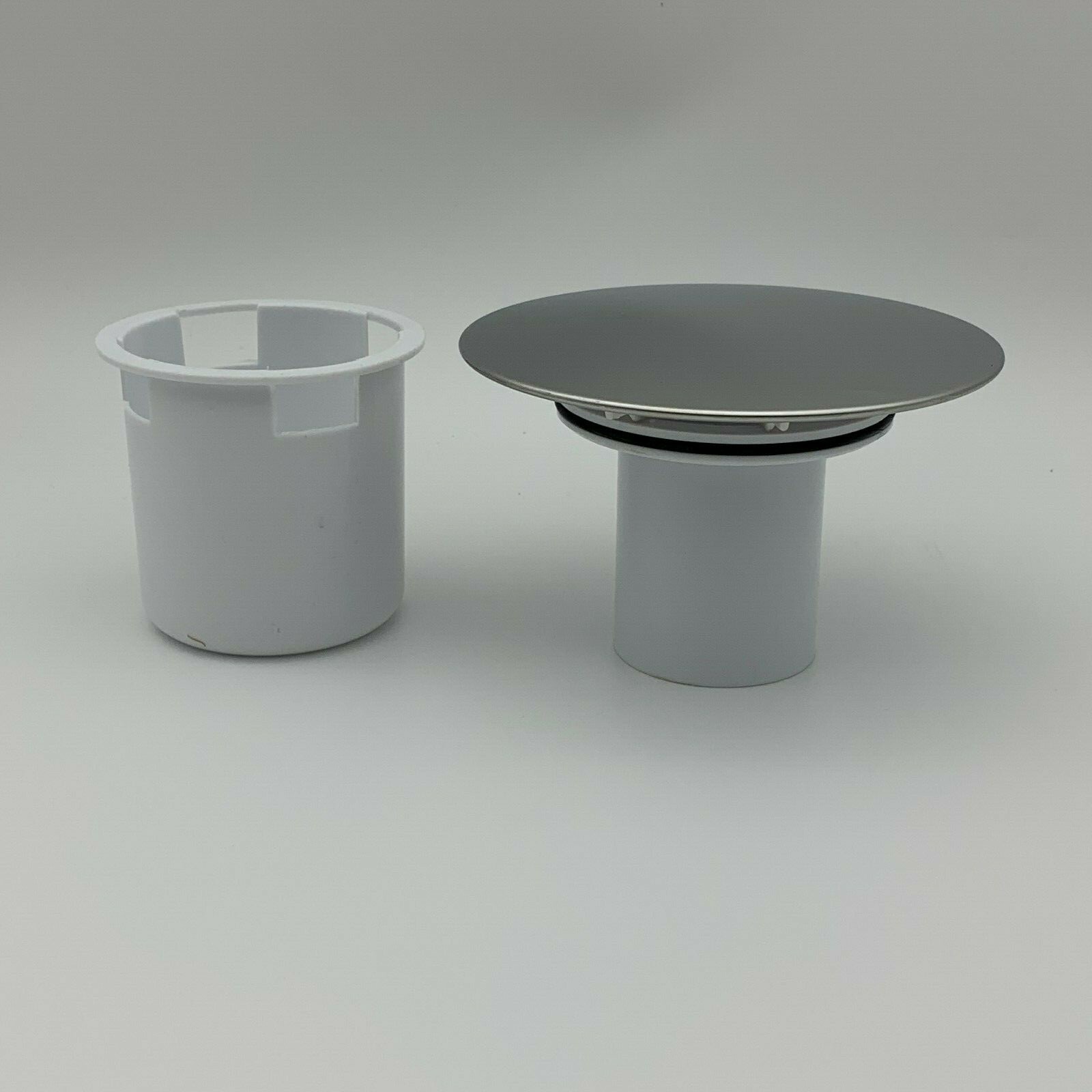 115mm Shower Waste/Drain Chrome Cap/Cover Cup Set ONLY For Shower Tray ...