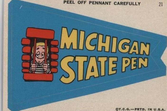 1967 Topps - Krazy Pennants Michigan State Pen #21 Stickers for sale ...