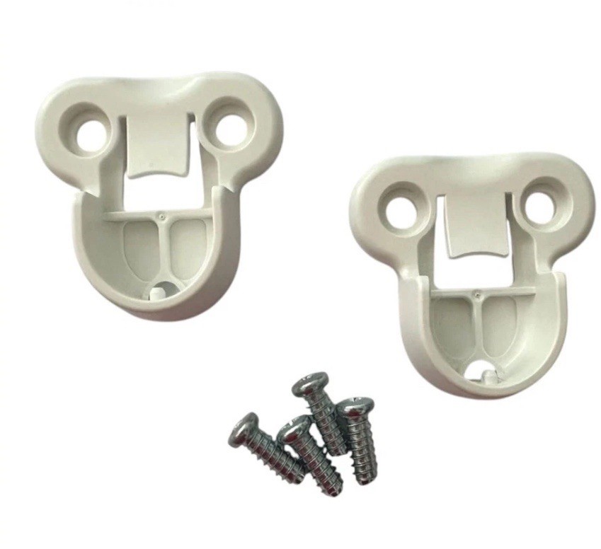 2 x 130527 IKEA PAX White Wardrobe Rail Brackets and screws (4 x 100325 ...