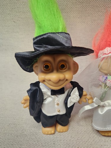 Set Of 2 Vintage 1998 Trollkins Bride And Groom Troll Dolls | eBay