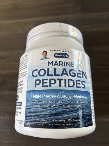 ANDREW LESSMAN Marine, Free Range Collagen Peptides Powder & MSM 60 ...