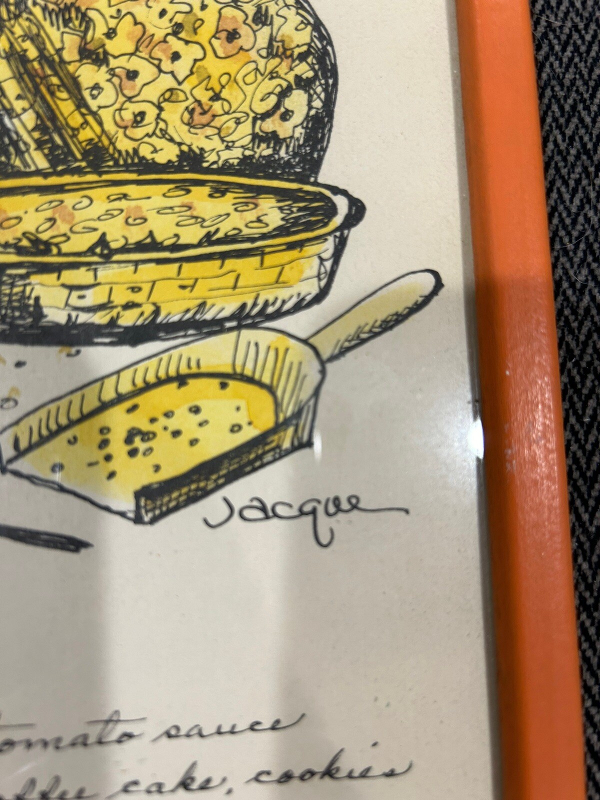 VTG 70’s Soovia Janis Spicy Stuff Recipe Wall Art Decor Signed JACQUE ...